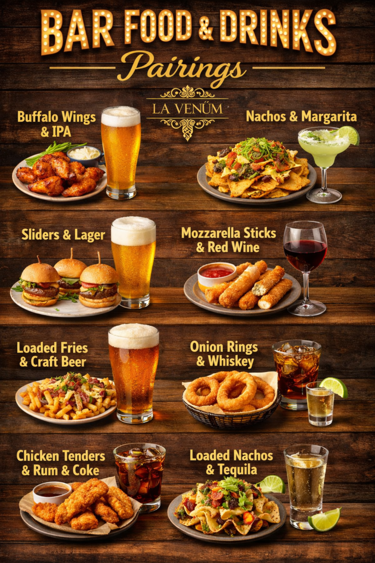 Best Bar Food and Drinks Pairings You Should Try